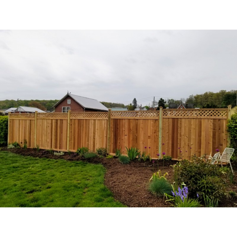Buckingham Style 6' FRAMED FENCE WITH LATTICE
